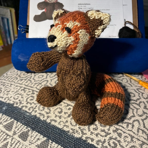Knitted Tiny Fox Pattern, PDF Pattern, Knitting Pattern, DIY, Amigurumi, Knitted Fox, Stuffed ...