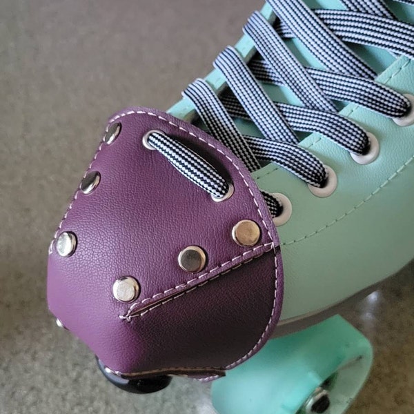 White Snakeskin Leather Handmade Roller Skate Toe Caps (guard) - Free ...