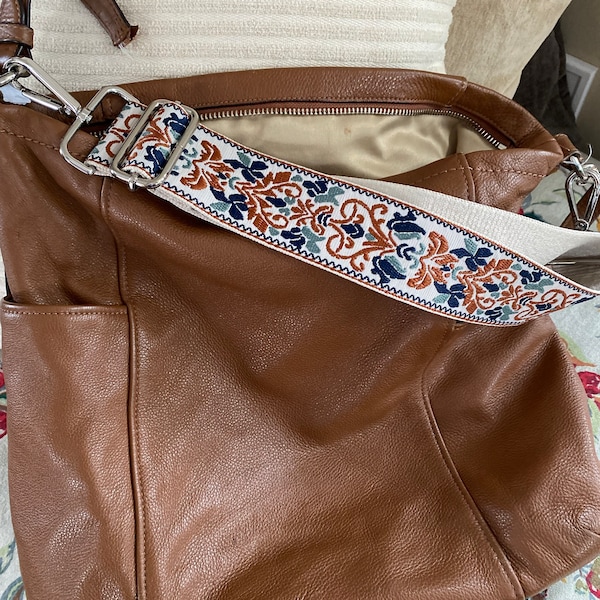 Retro Jacquard Purse Strap, 2 Wide Adjustable Crossbody Bag Strap ...