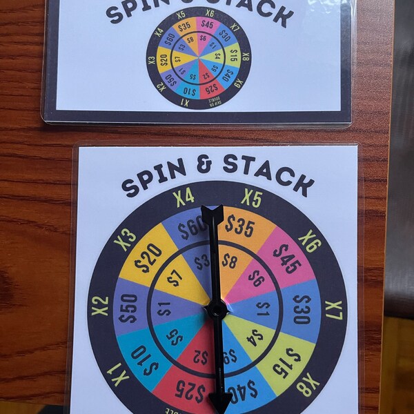 Spin & Stack Laminated Savings Challenge Game - Etsy