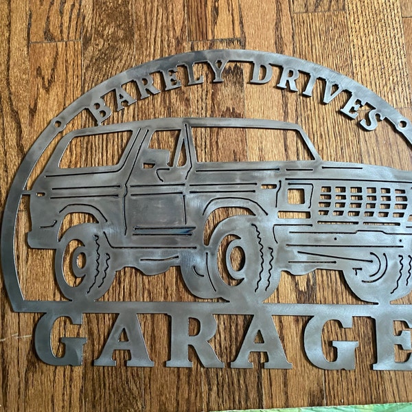 Classic Truck Half Cab Garage Metal Sign off Road Beach 1966 1967 1968 ...