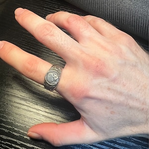 Hand Sculpted Bane Mask Ring : Oxidized Lead Free Pewter Skull Ring - Etsy