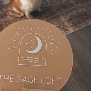 Custom Round Acrylic Business Logo Sign Personalized Business Sign ...