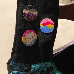 Subtle Transgender Flag Enamel Pin Mountain Pin | Etsy