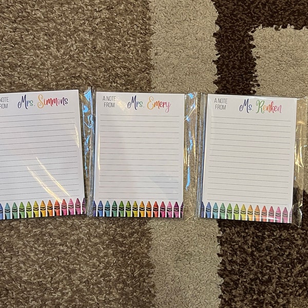 Teacher Personalized Notepad, Custom Teacher Notepad, Teacher ...