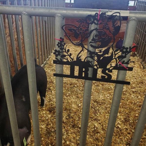 Metal Pig Sign Pig Farm Sign Personalized Pig Metal Wall Art Pig Metal ...