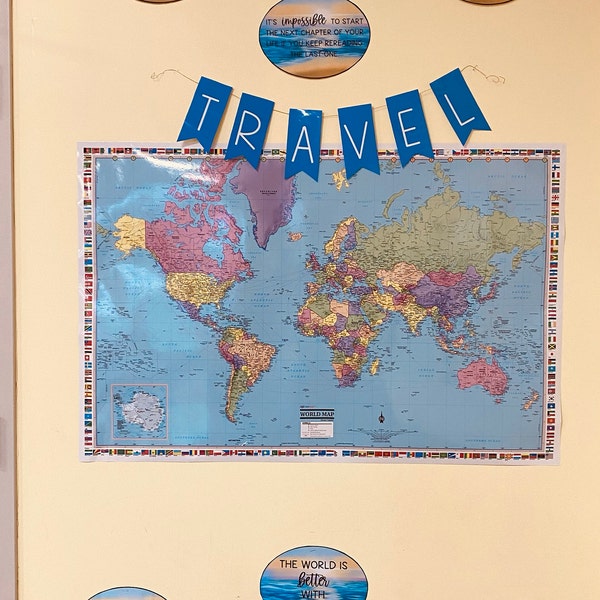 WORLD Wall Map Poster - Rolled Paper or Laminated - Etsy