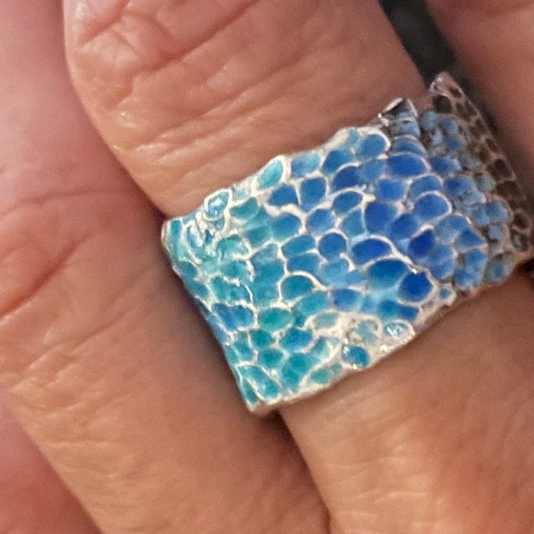 Underwater Ring, Wide Band, Texturized, One of a Kind, Barnacle, Coral ...