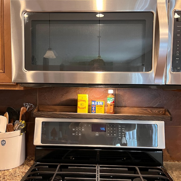 Stove Top Spice Rack-tray-kitchen Shelf-organizer-storage-space Saver ...