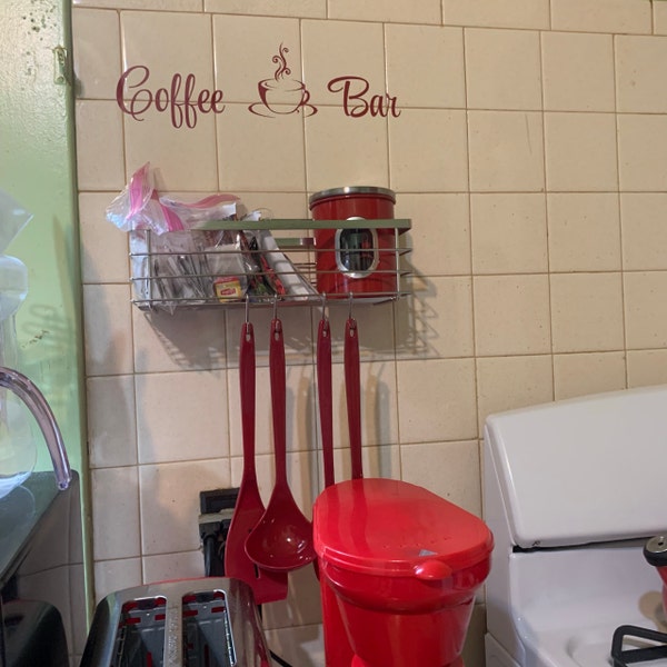 Coffee Bar Decal With Coffee Cup / Coffee With Cup / Coffee Stickers ...