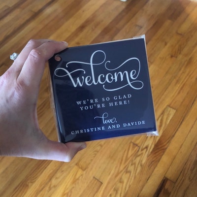 PRINTED Welcome Gift Tags, Square Gift Tags, Large Gift Tags, Welcome ...