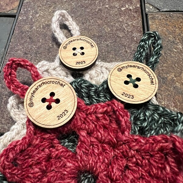 Custom Wood Buttons, Clothing Label, Sew on Tags, Personalized Wooden ...