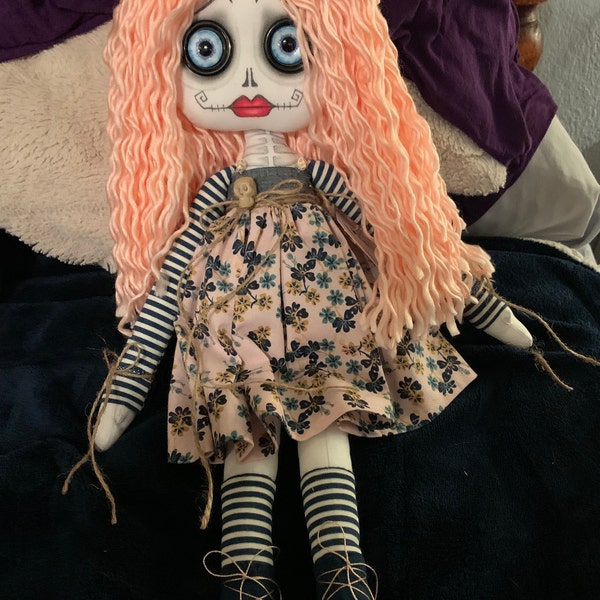 BILLIE OOAK Rag Doll 19 Inspired by BEETLEJUICE Movie by Tim Burton ...