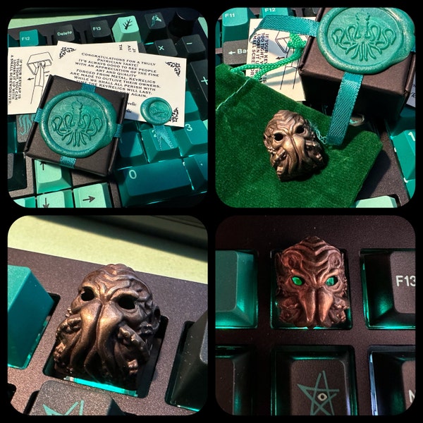 The Great Old One - Cthulhu Solid Bronze Metal Premium Keycap Artisan ...