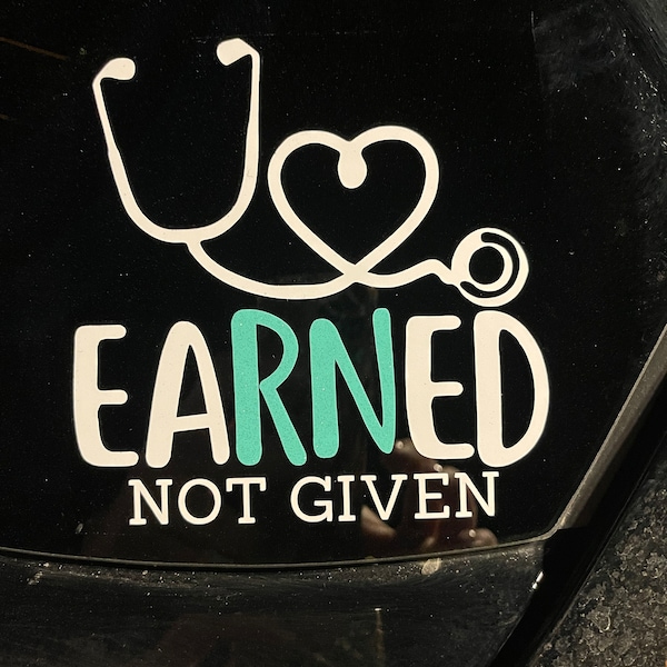 RN Vinyl Decal | Registered Nurse Decal | Rn Decal | Car Decal | Custom ...