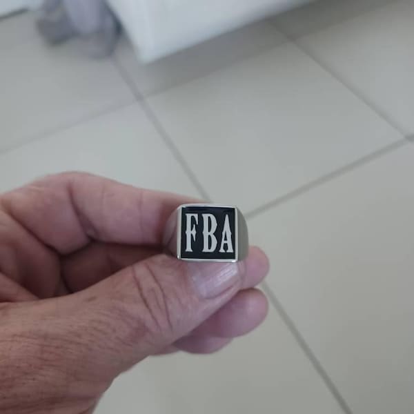 Customized 5 Letters Monogram Ring Name Ring Personalized Initials Gift ...