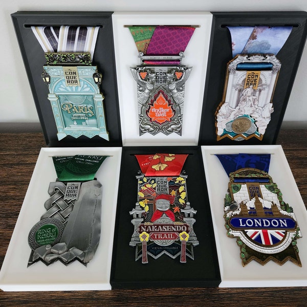 Medal Display Frame | Conqueror Challenge Medals | Wall Display for ...