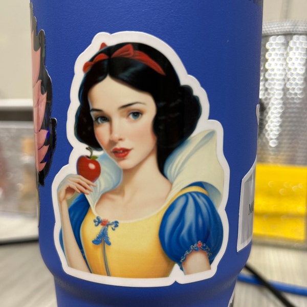 Snow White Sticker, Cartoon Disney Sticker Decal, Princess Snow White ...