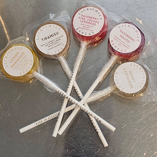 Strawberry Lemonade Lollipops | Glitter Lollipops | Baby Shower Favor ...
