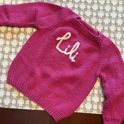 Knit Baby Jumper,baby Name Sweater , Baby Jumper, Name Sweater,baby ...