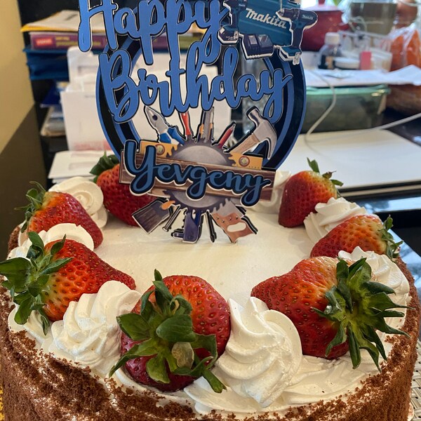 Carpenter Cake Topper, Tools and Hardware, Lumberman, Theme Cake Topper ...