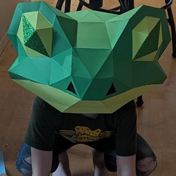DIY Low Poly Toad Mask Template, Printable Paper Craft (PDF Download ...