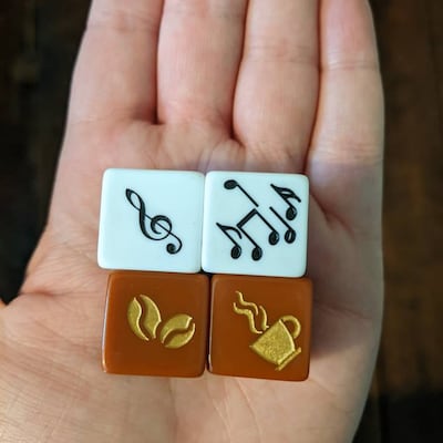 Coffee Dice / Set of 2 / D6 Cup, Caffine, Coffee Bean - Etsy