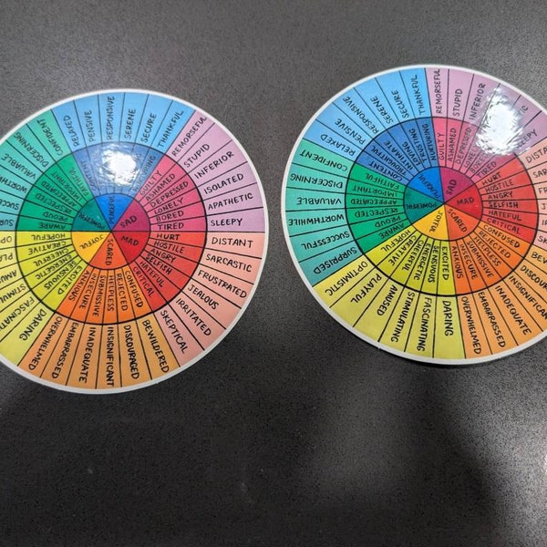 Wheel of Emotions Sticker - Large - Etsy