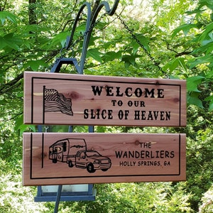 Personalized Camping Sign Custom RV Sign Campsite Sign | Etsy