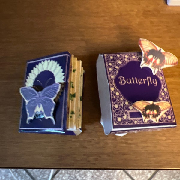Butterfly POP-UP Miniature Book – 1:12 Dollhouse Miniature 3D Butterfly ...
