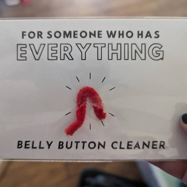 Red Belly Button Lint Brush Gag Gift Stocking Stuffer | Belly Button ...