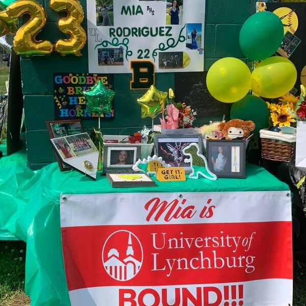 Personalized College Bound Banner Sign - 13 Oz College Logo Sign ...