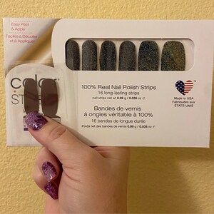 Color Street Nail Strips 100% Real Nail Polish BLUE-DAPEST - Etsy