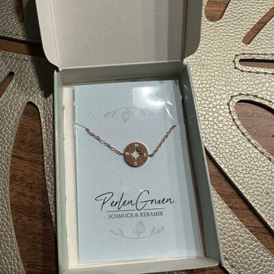 Windrose Compass Bracelet Rose Gold Plated Stainless Steel - Etsy