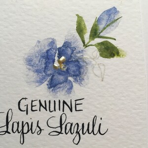 Genuine LAPIS LAZULI Artisanal Handmade Watercolor Half Pan (from Pure ...