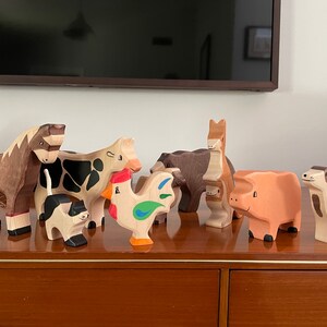 Wooden Dog Flecked Dog Dog Figurine Wooden Animals Wooden | Etsy