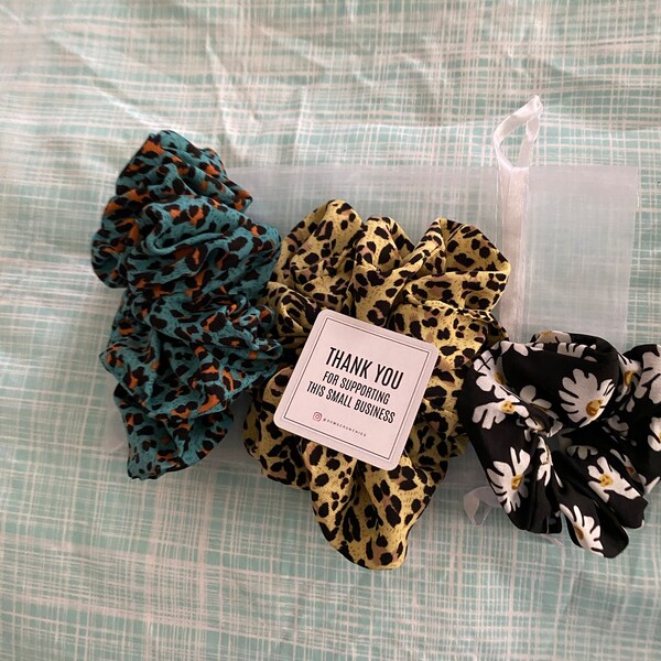 Scrunchie Set | Leaf Patterns | Hair Accessories - Etsy