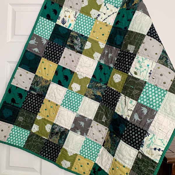 Digital + Baby Quilt Pattern + Fat Quarter or Layer Cake + Patchwork ...