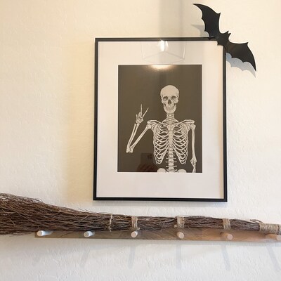 Skeleton Print Halloween Printable Wall Art Halloween Decor Halloween ...