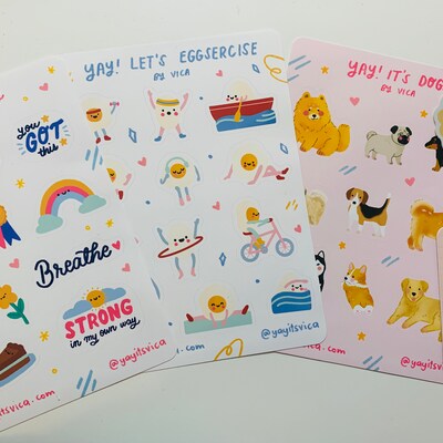 Self Care Stickers Mental Health Stickers Cute Sticker Sheet Kawaii ...