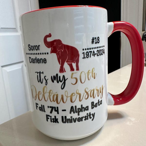 Personalized Deltaversary Coffee Mug, 11oz and 15oz Tea Mug, DST Gift ...