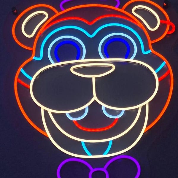 FNAF Roxanne Wolf - LED Neon Sign, Custom Neon, Neon Light - Etsy