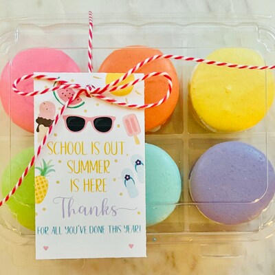 Editable Teacher Appreciation Gift Tag Thank You Tag Summer Pink Gold ...