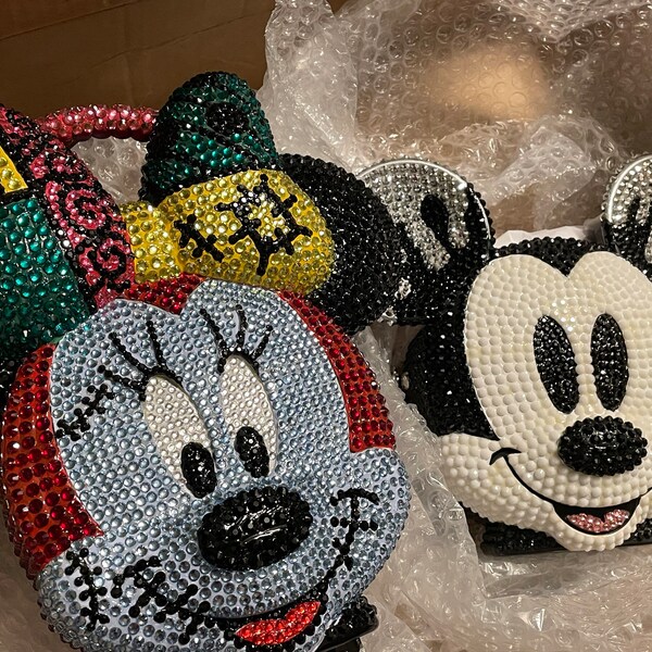 Disney Inspired Mickey Minnie Large Bling Patch - Etsy