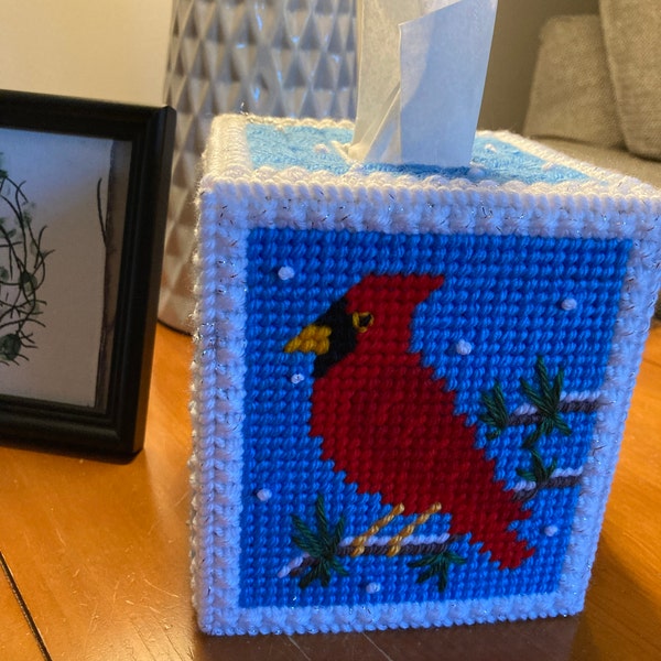 Winter Cardinal Tissue Box Cover - Etsy