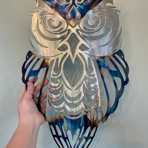 Metal Art Owl - Etsy