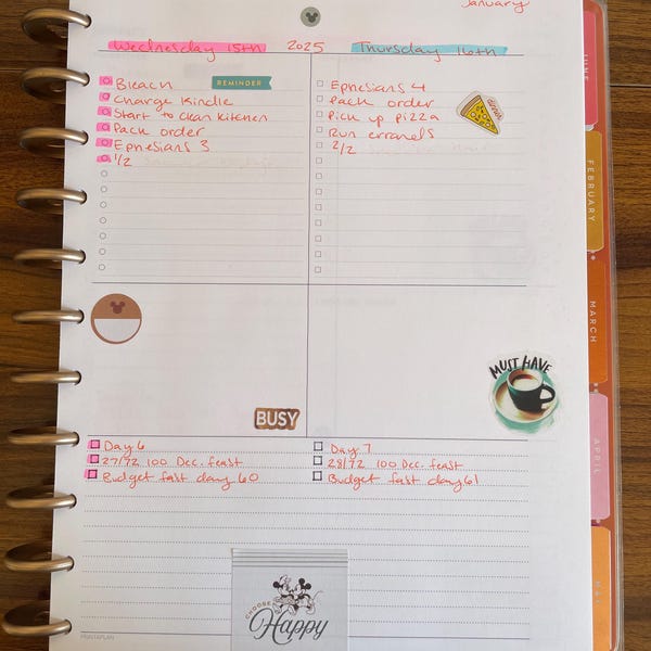 Editable Big Happy Planner Dashboard Layout: Weekly Inserts (digital ...