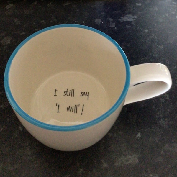 Bespoke Personalised Hidden Message Mug, Secret Message Cup ...