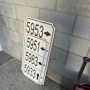 Arrow Address Sign, House Number With Arrow, House Number With Arrow ...