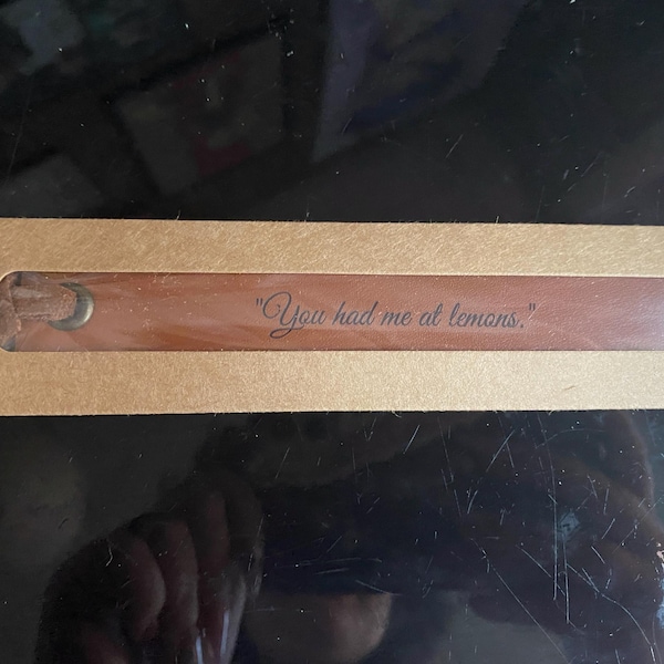 Engraved Leather Bookmark, 3rd Anniversary Bookmark Custom Handwritten ...